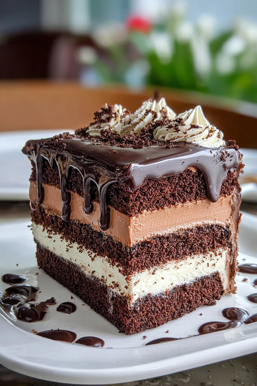 Chocolate Tuxedo Cake Recipe (Easy & Stunning!) - Tasty Home Cooks