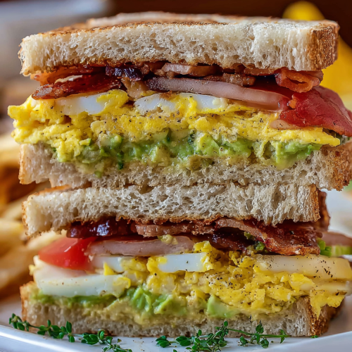 Breakfast Club Sandwich Recipe - Easy 25-Minute Brunch - Tasty Home Cooks
