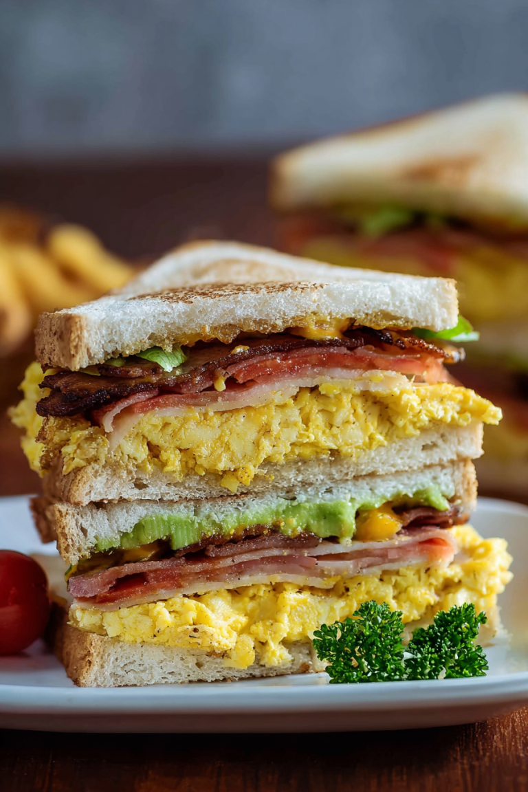 Breakfast Club Sandwich Recipe - Easy 25-Minute Brunch - Tasty Home Cooks