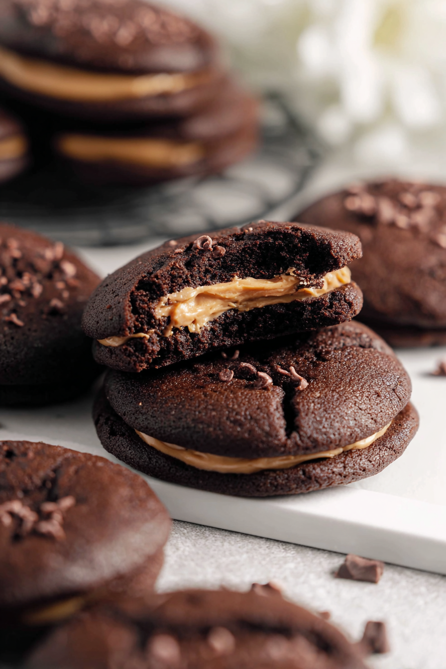 Best 25-Minute Peanut Butter Filled Chocolate Cookies - Tasty Home Cooks