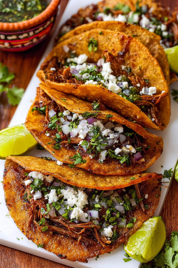 Slow Cooker Birria Tacos Recipe - Easy Shredded Beef - Tasty Home Cooks