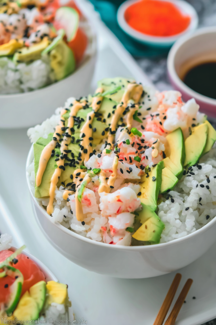 California Roll Sushi Bowls Recipe - Easy & Delicious - Tasty Home Cooks