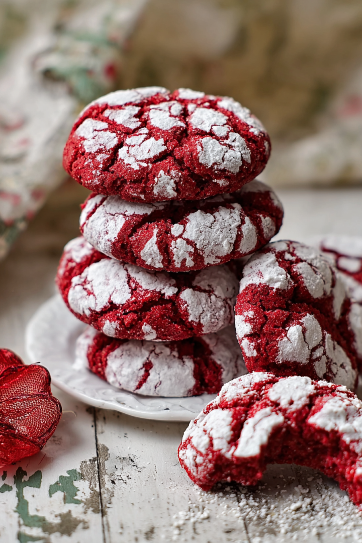 Red Velvet Crinkle Cookies Recipe (Easy & Festive) - Tasty Home Cooks