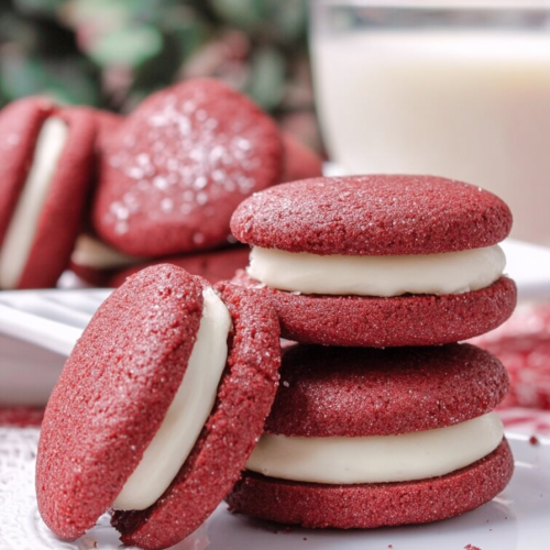 Red Velvet Sandwich Cookies Recipe (Easy & Festive) - Tasty Home Cooks