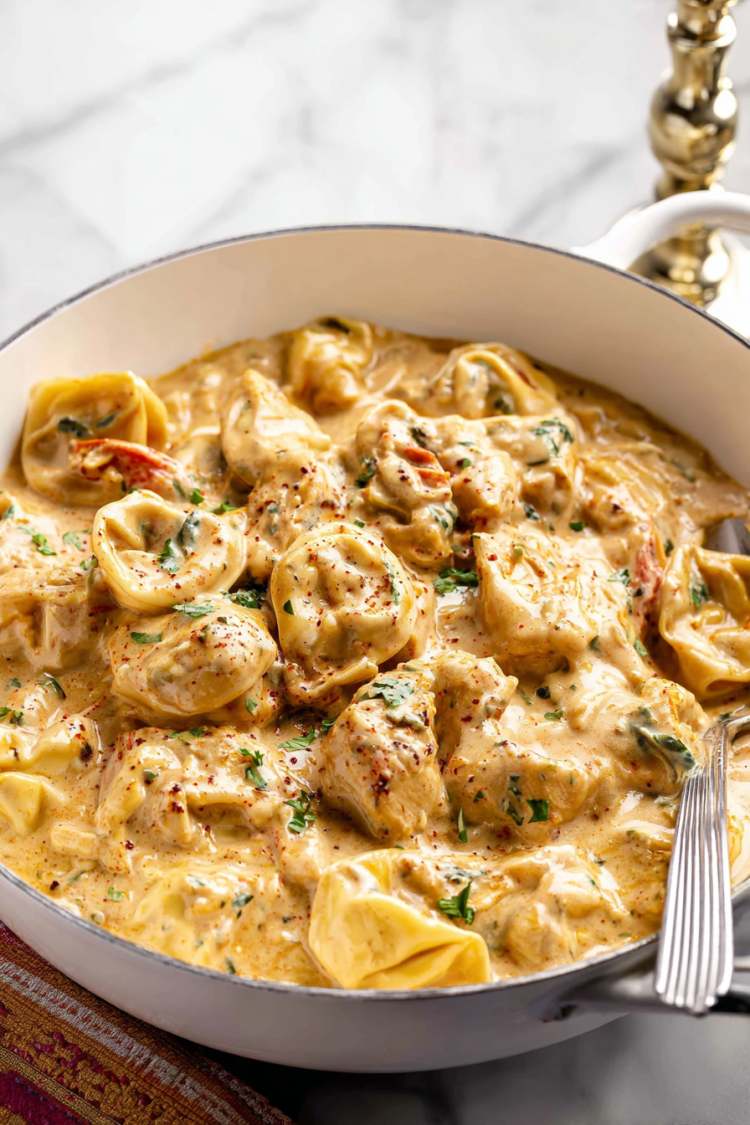 Creamy Tuscan Chicken Tortellini (Easy 25-Minute Recipe) - Tasty Home Cooks